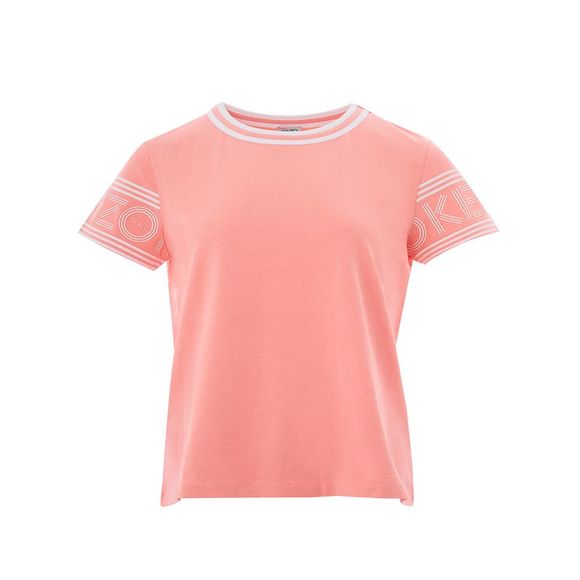 Kenzo | Tops | Kenzo Pink Cotton Tshirt With Contrasting Womens Logo ...